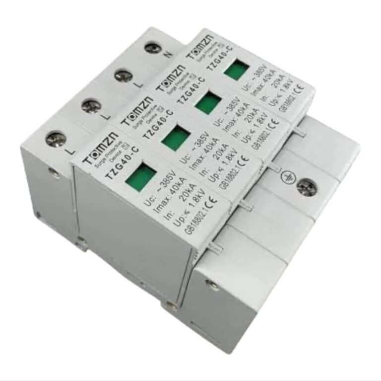 Tomzn 4-Pole SPD – 3-Phase AC Surge Protector for Electrical Systems ...